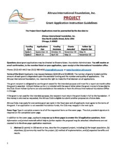 Instruction Guidelines for AI Fdn Project Application – Altrusa International Foundation