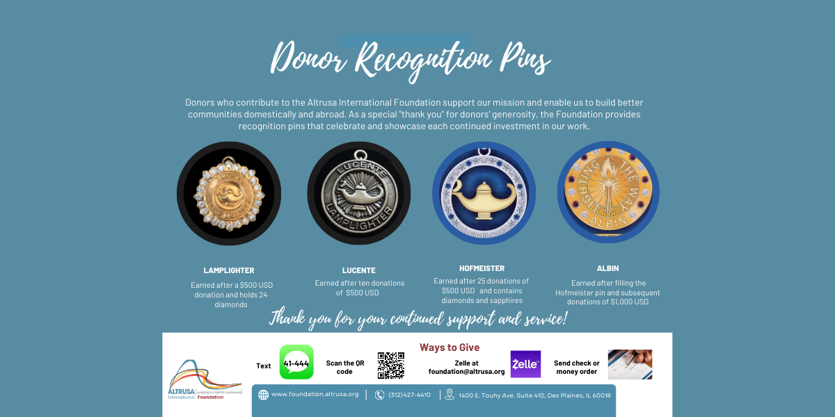 Donor Recognition Pins for website – Altrusa International Foundation